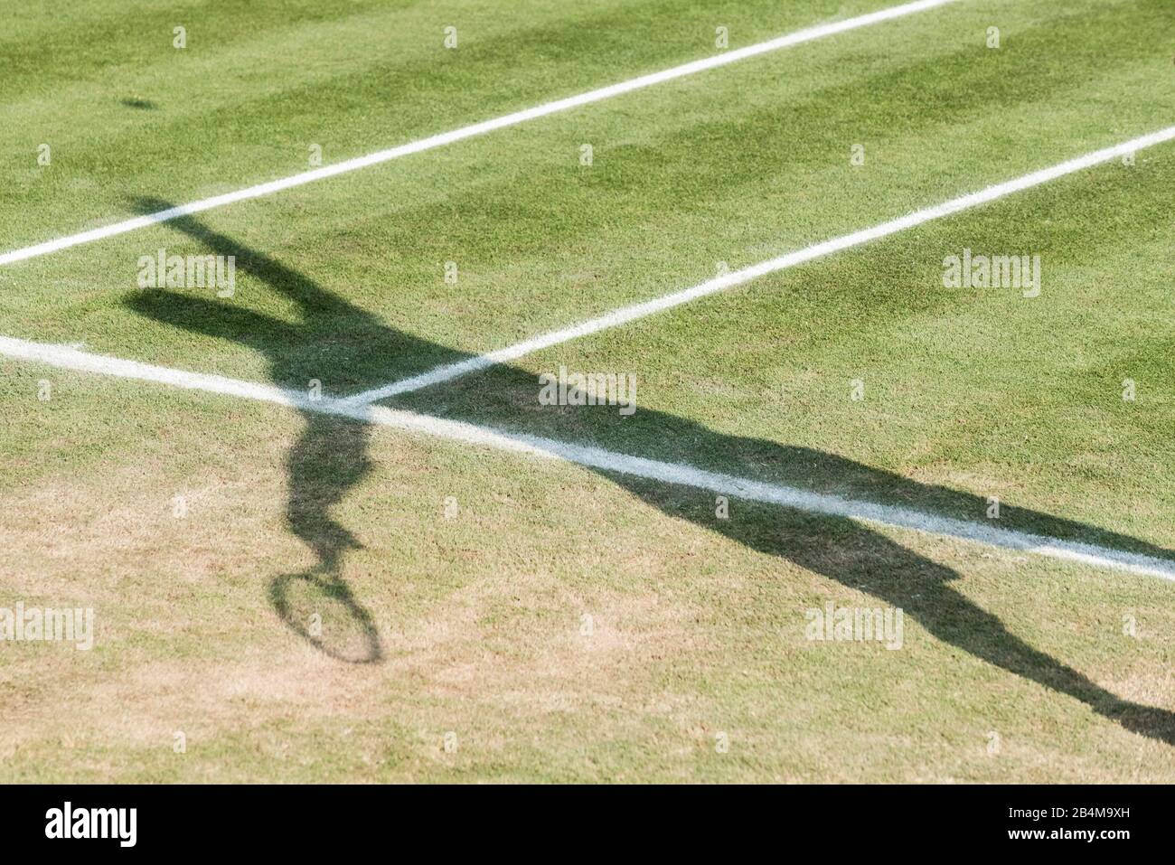 Shadow on a tennis court grass hi-res stock photography and images - Alamy
