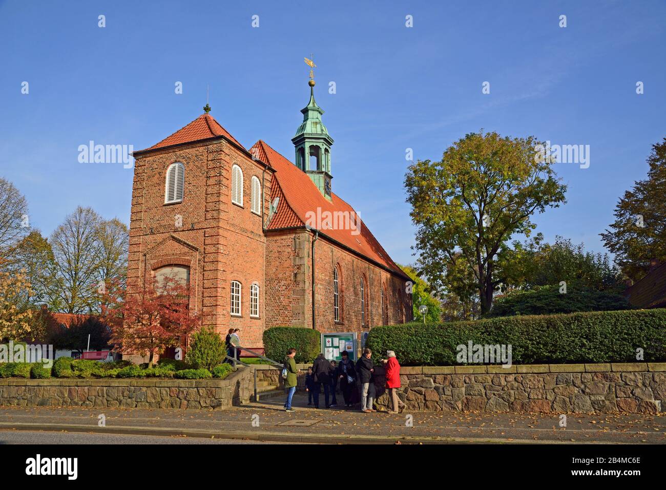 Europe, Germany, Schleswig-Holstein, Ahrensburg, castle church, autumn ...