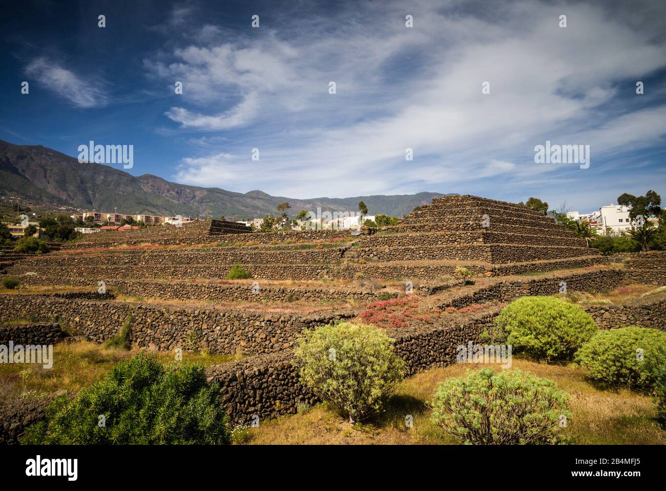 Pyramids built by early settlers of tennerife hi-res stock photography ...