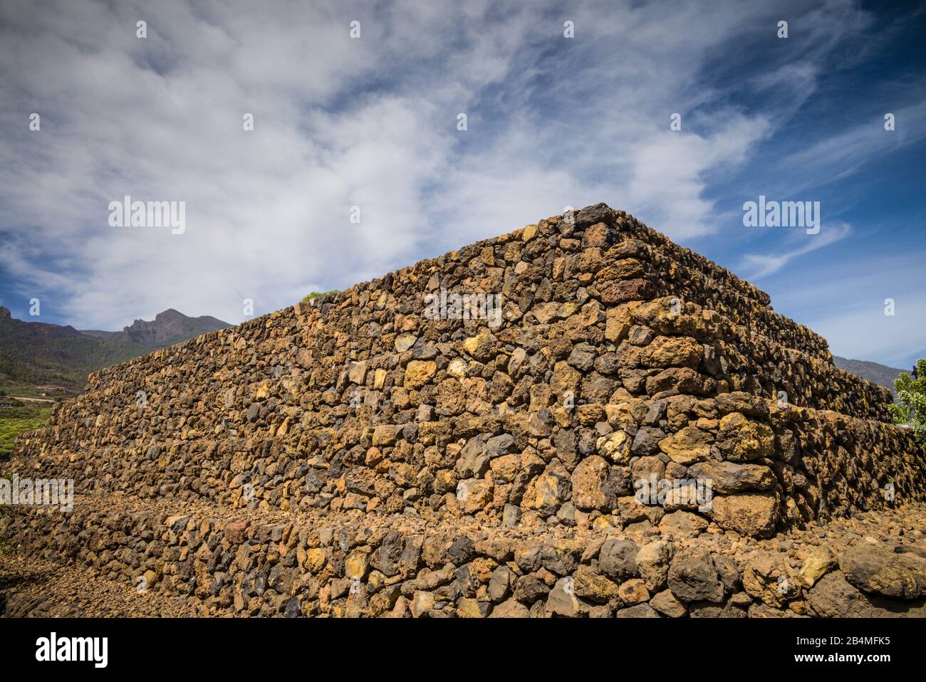 Pyramids built by early settlers of tennerife hi-res stock photography ...