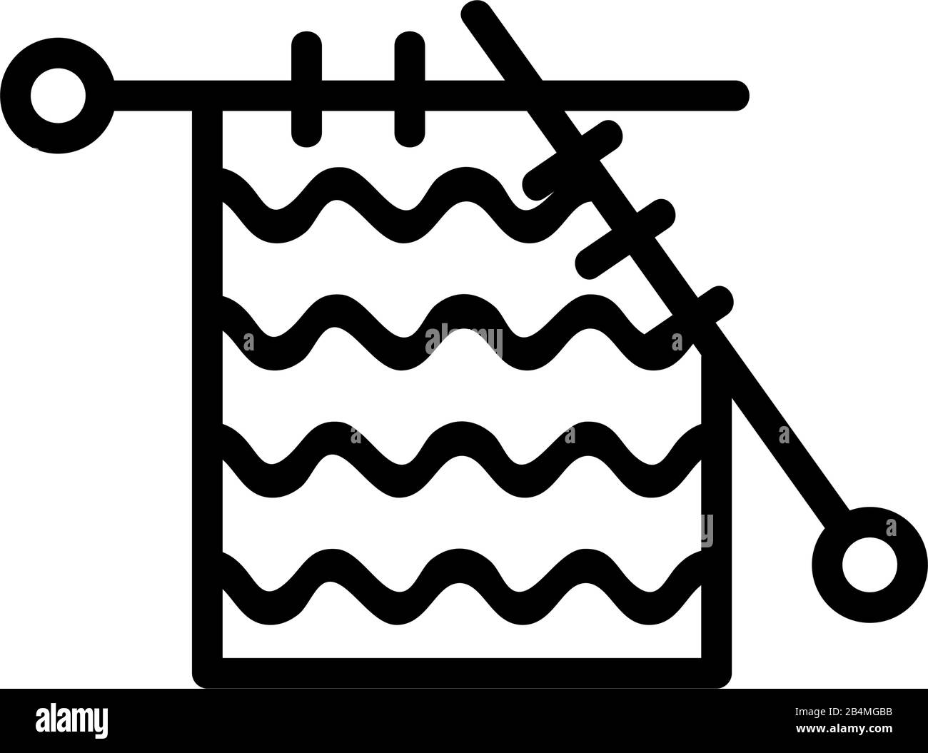 Knitting icon vector. Isolated contour symbol illustration Stock Vector ...