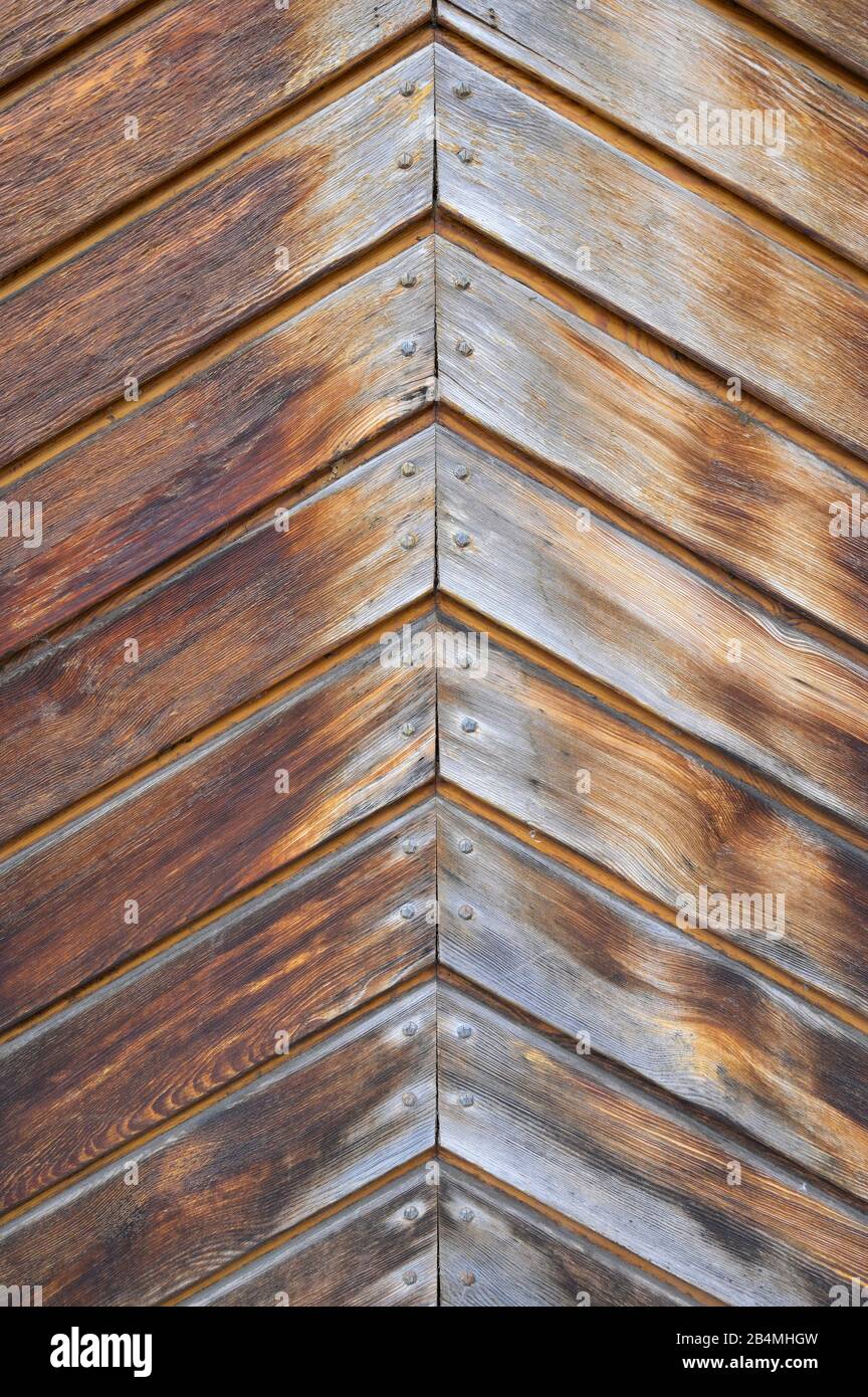 Wooden board on a door Stock Photo - Alamy