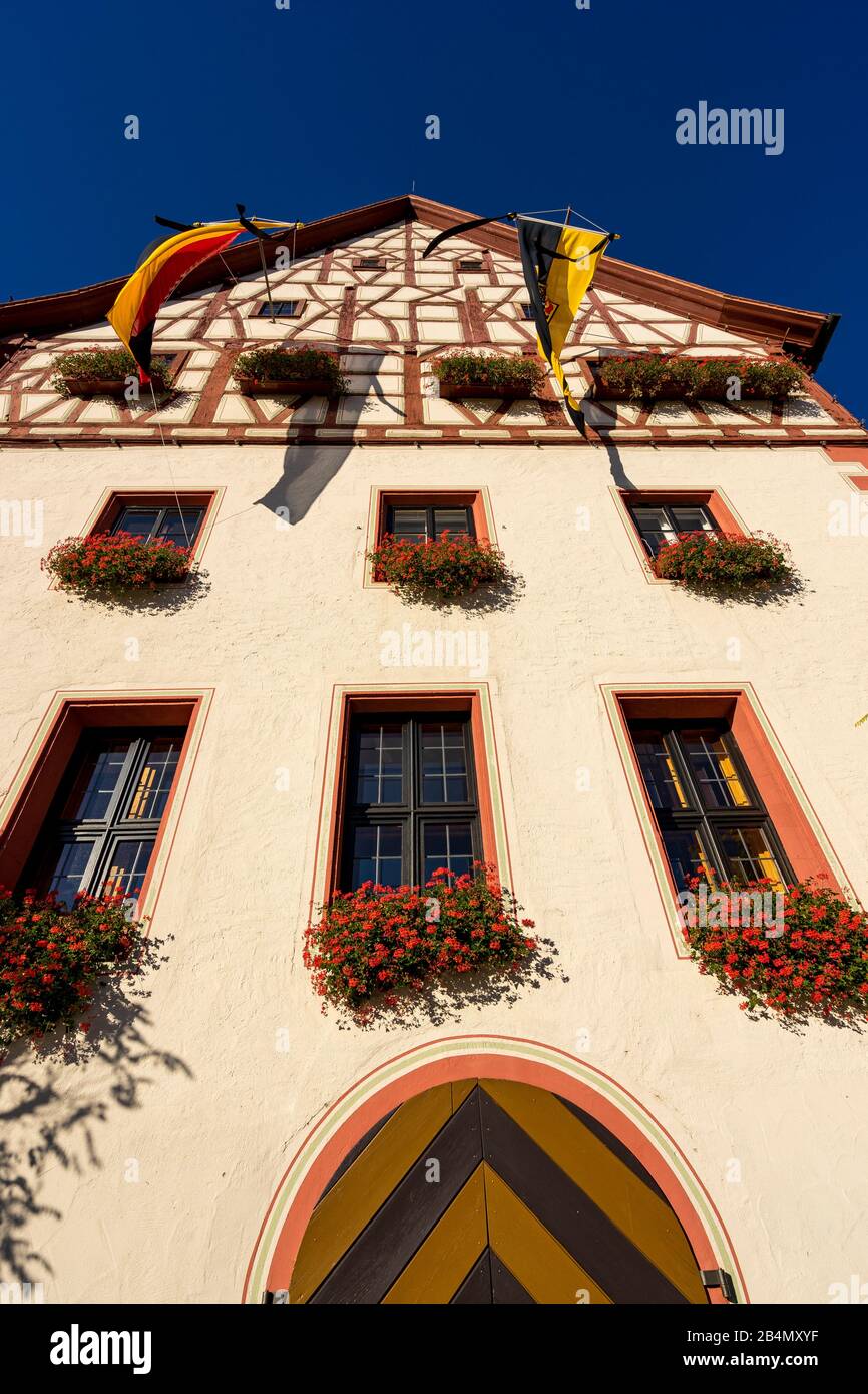 Town hall in the historic center of zeil am main hi-res stock ...