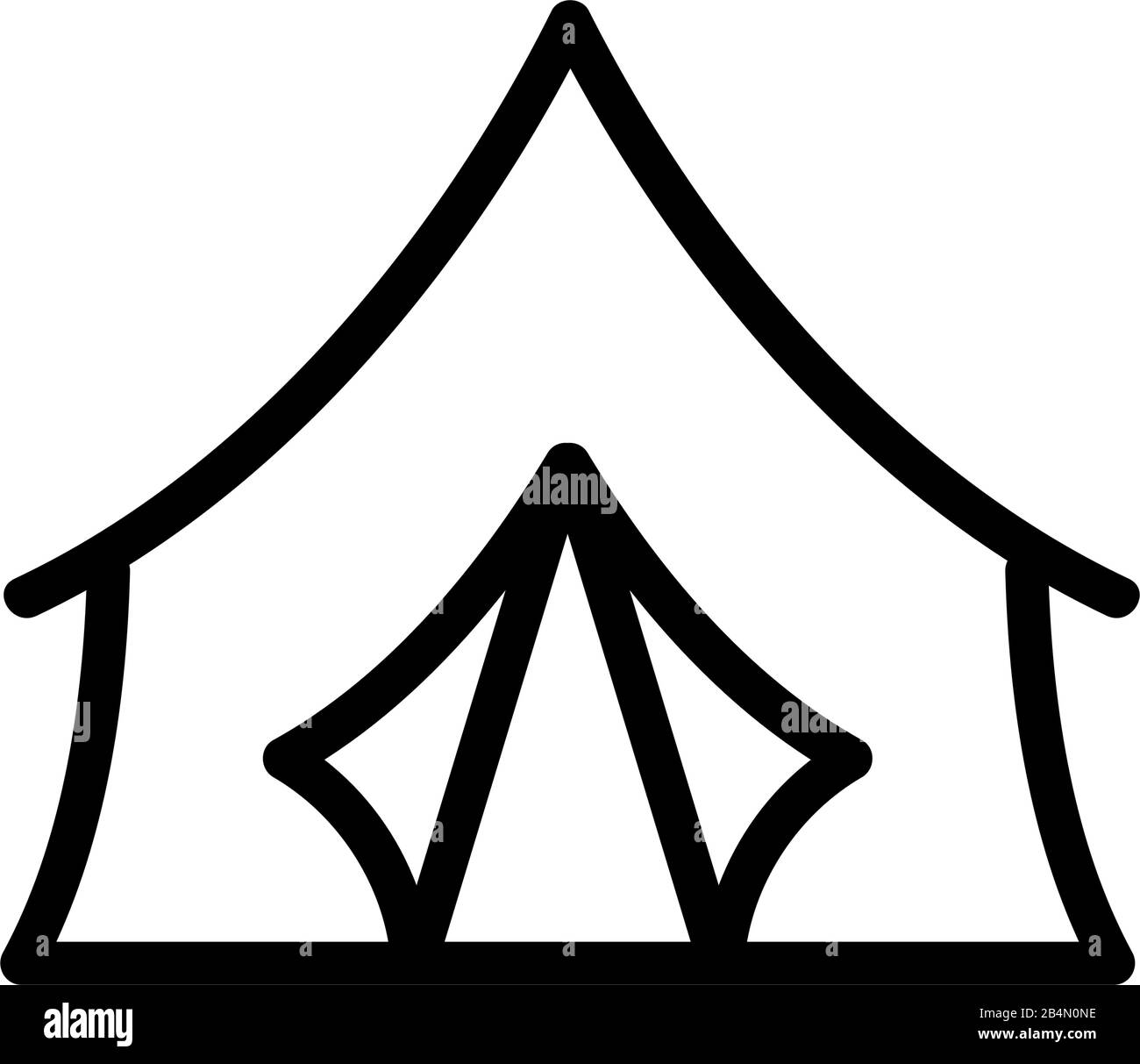 tent icon vector. Isolated contour symbol illustration Stock Vector ...