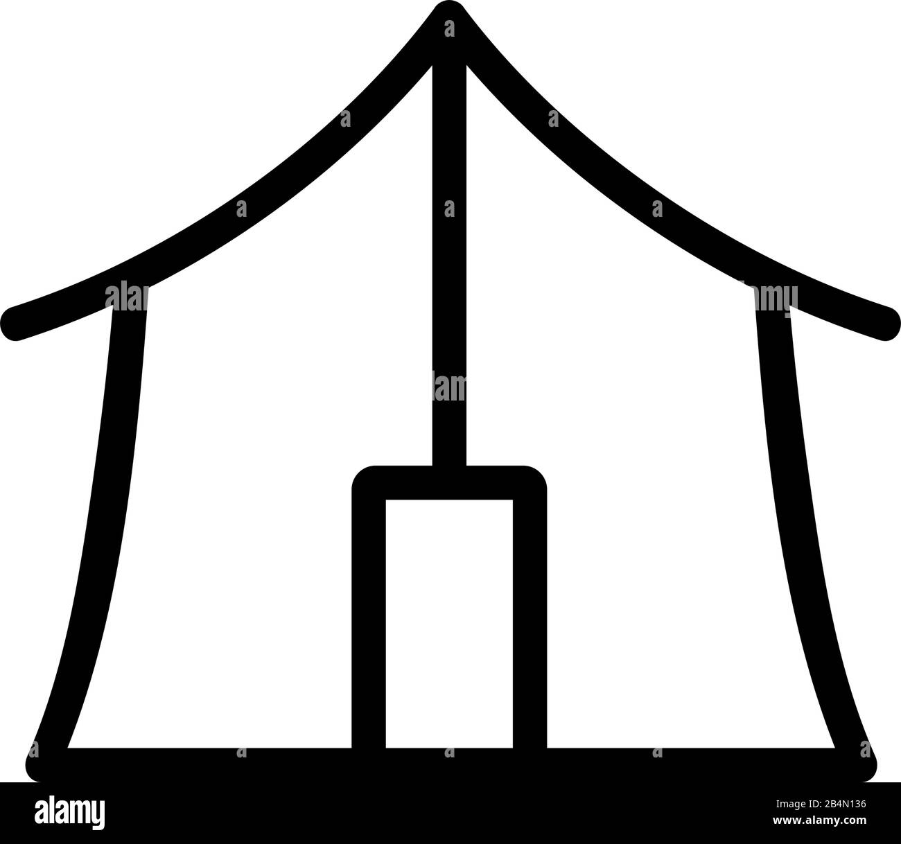 tent icon vector. Isolated contour symbol illustration Stock Vector ...