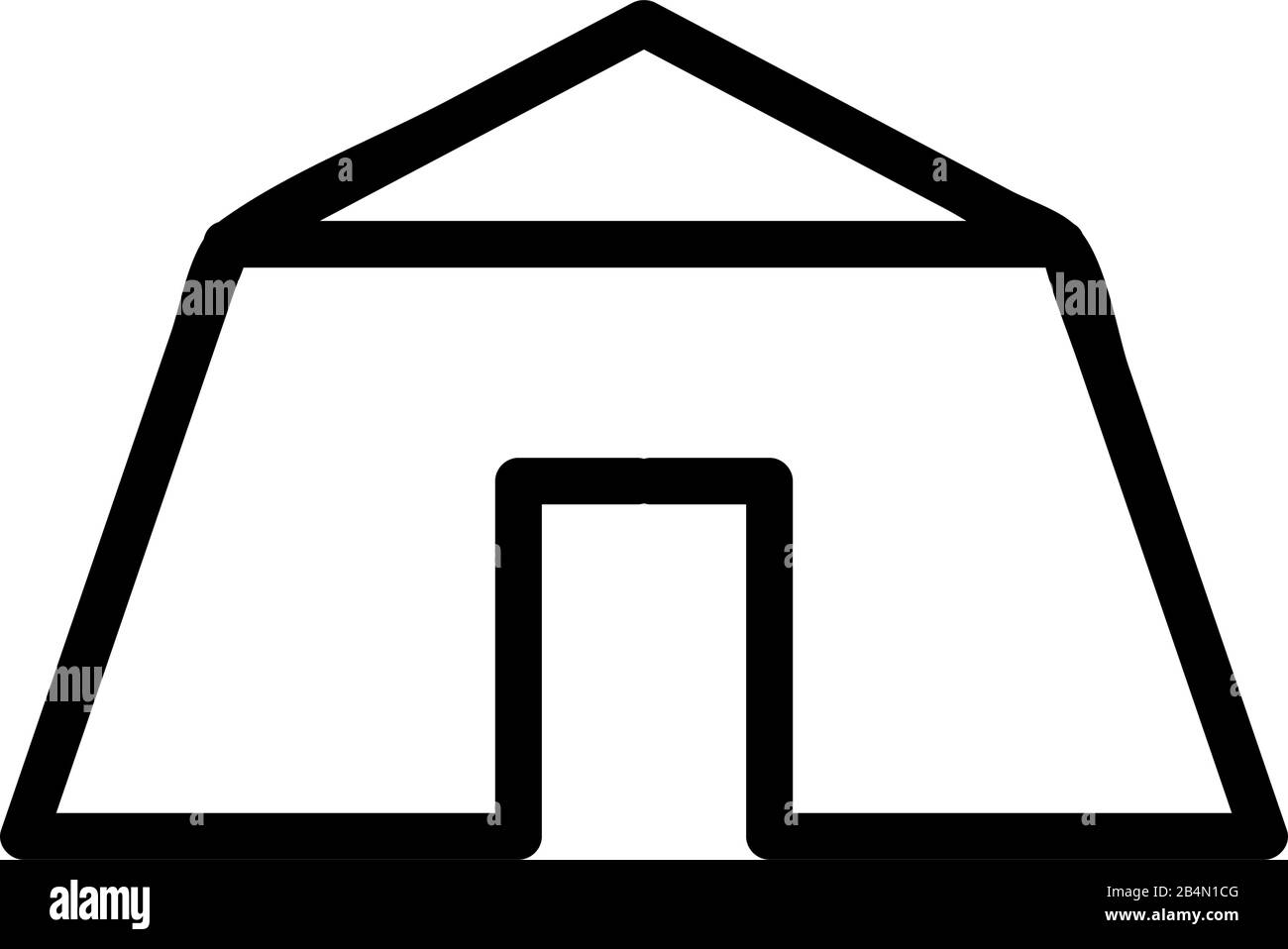 tent icon vector. Isolated contour symbol illustration Stock Vector ...
