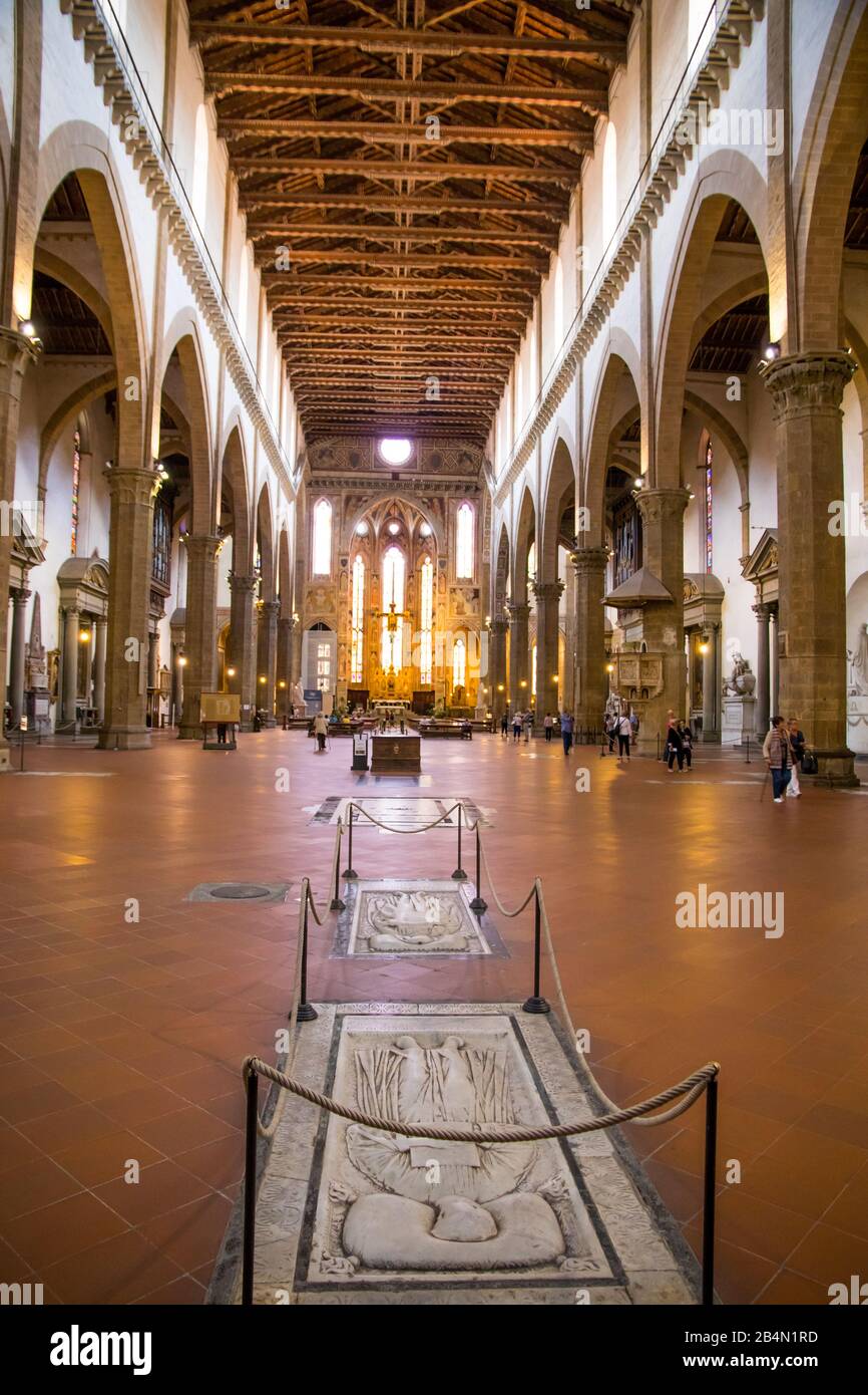 Florence santa croce interior altar hi-res stock photography and images ...