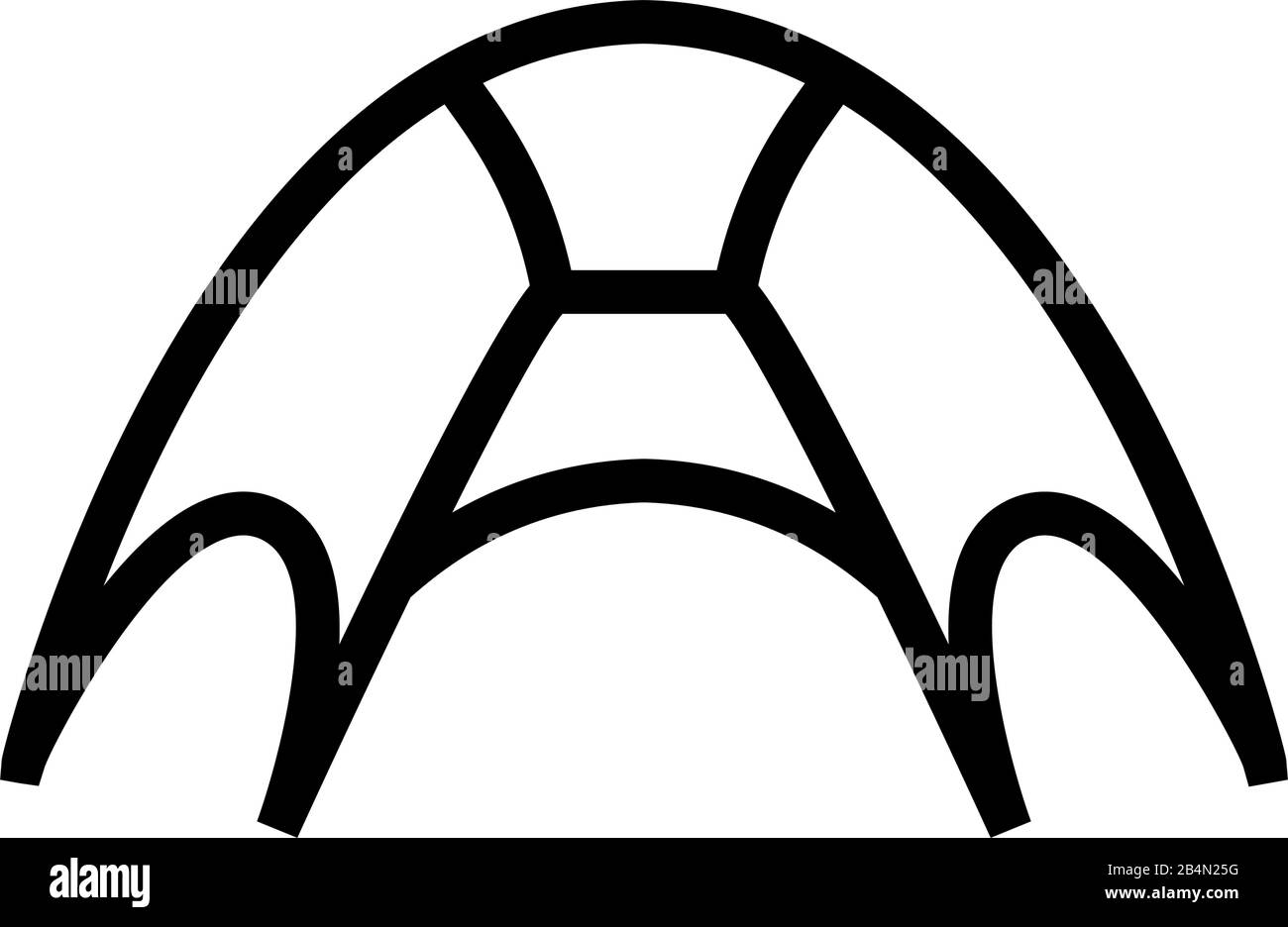 tent icon vector. Isolated contour symbol illustration Stock Vector ...