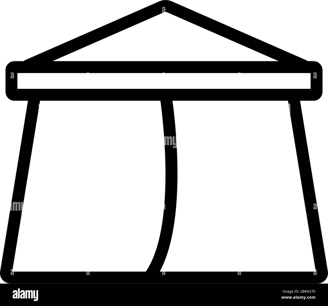 tent icon vector. Isolated contour symbol illustration Stock Vector ...