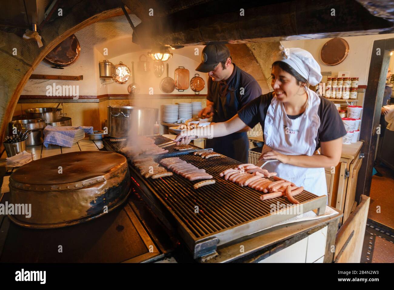 historic Wurstkuchl, Regensburg, Upper Palatinate, Bavaria, Germany ...