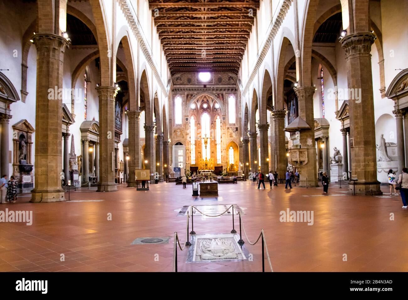 Santa croce florence interior hi-res stock photography and images - Alamy