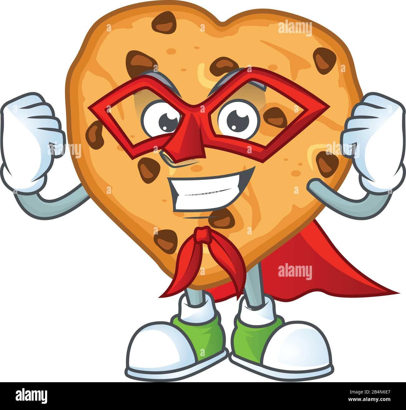 A picture of chocolate chips love dressed as a Super hero cartoon ...