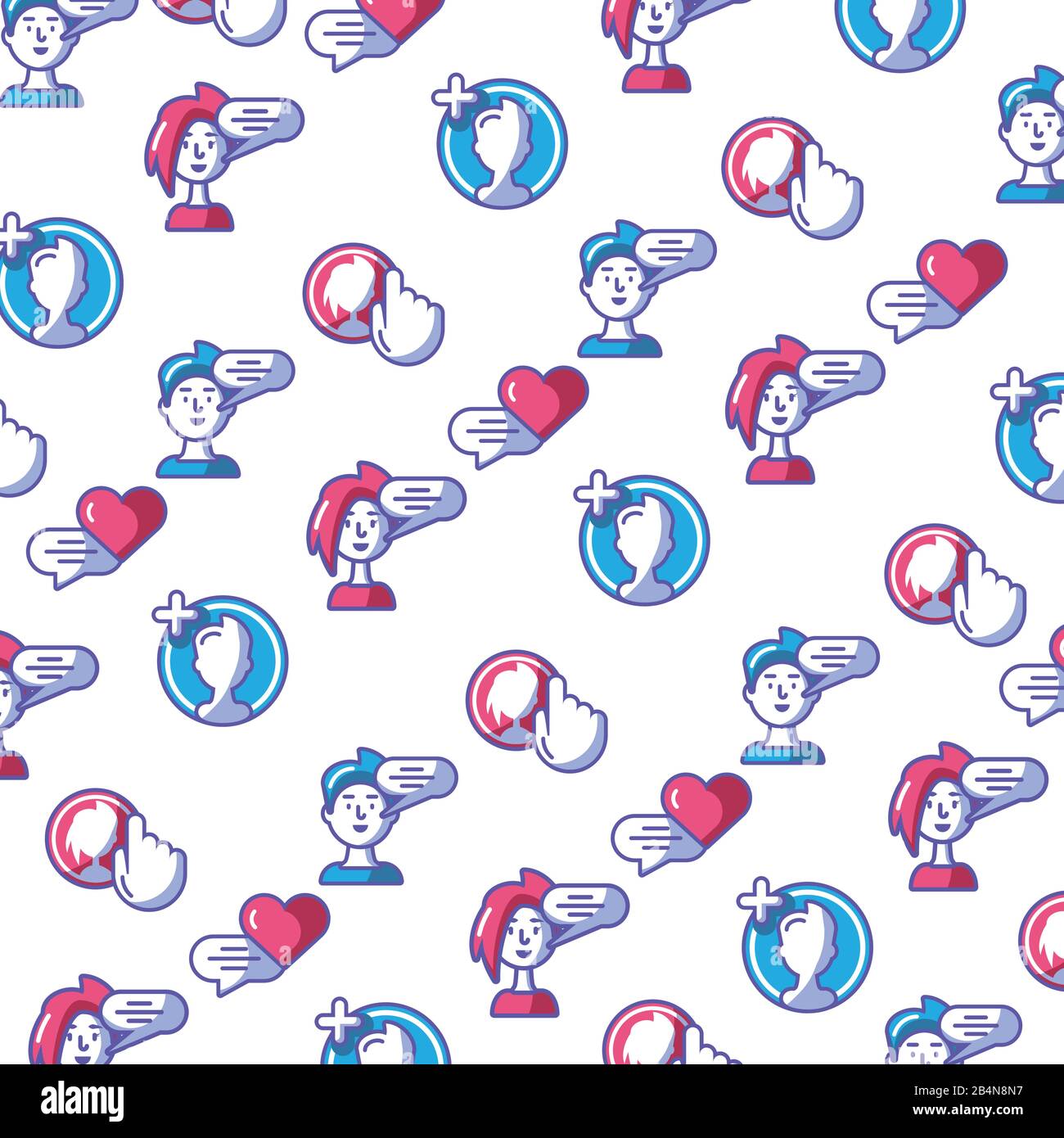 digital world icons pattern in white background vector illustration ...