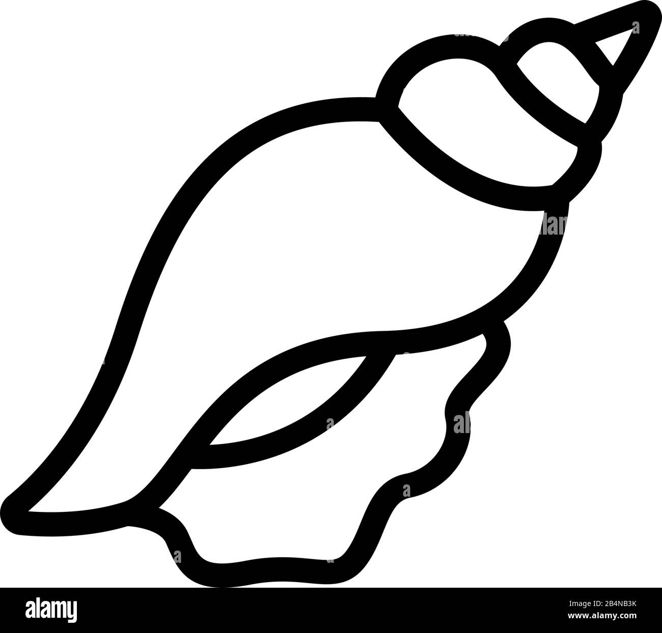 shell icon vector. Isolated contour symbol illustration Stock Vector ...