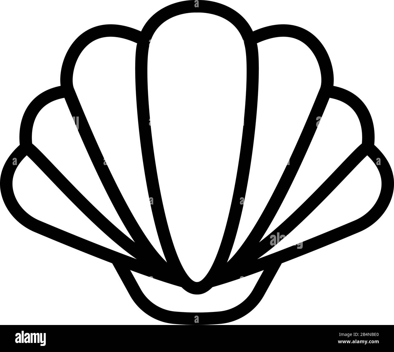 shell icon vector. Isolated contour symbol illustration Stock Vector ...