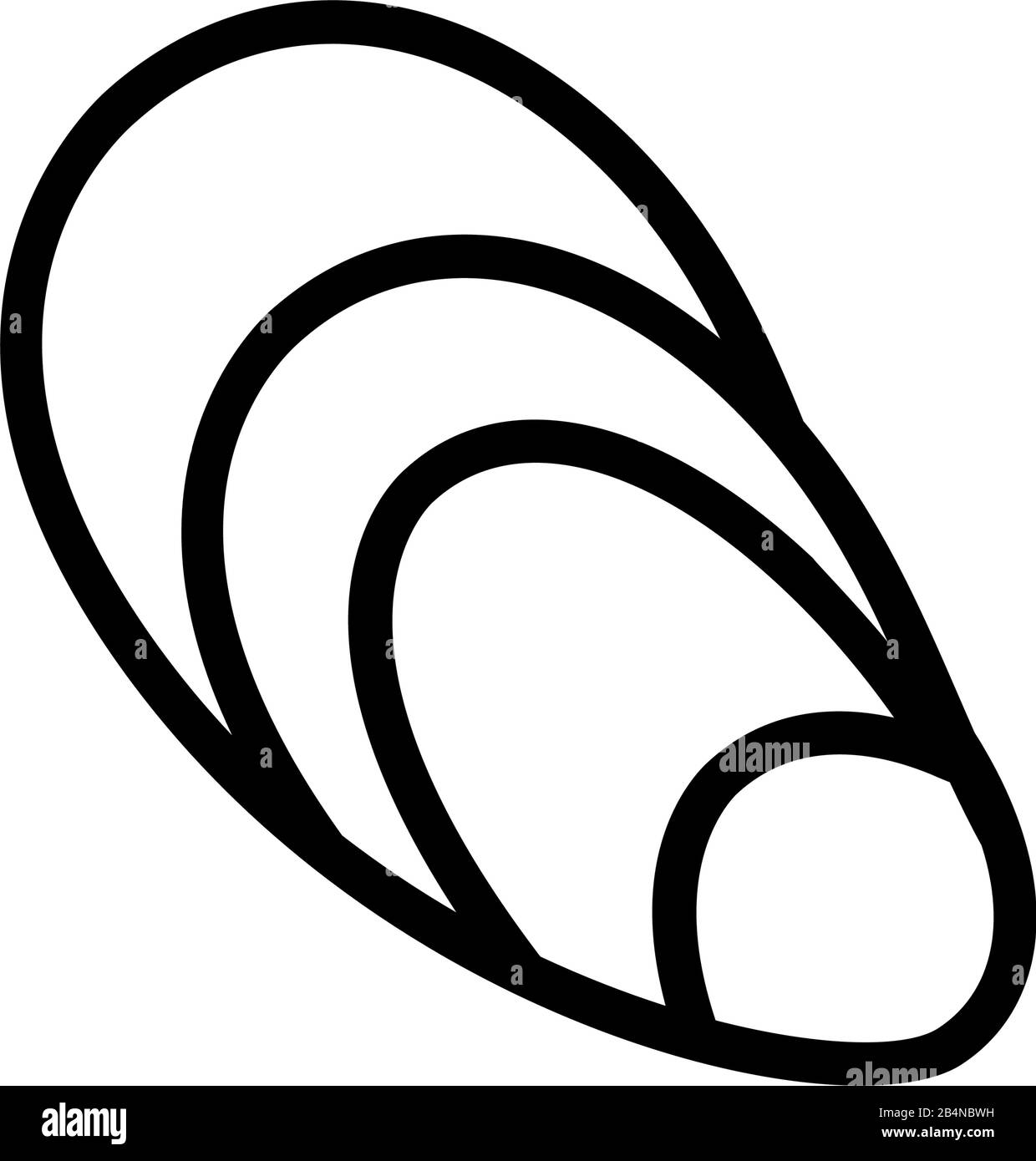 shell icon vector. Isolated contour symbol illustration Stock Vector ...