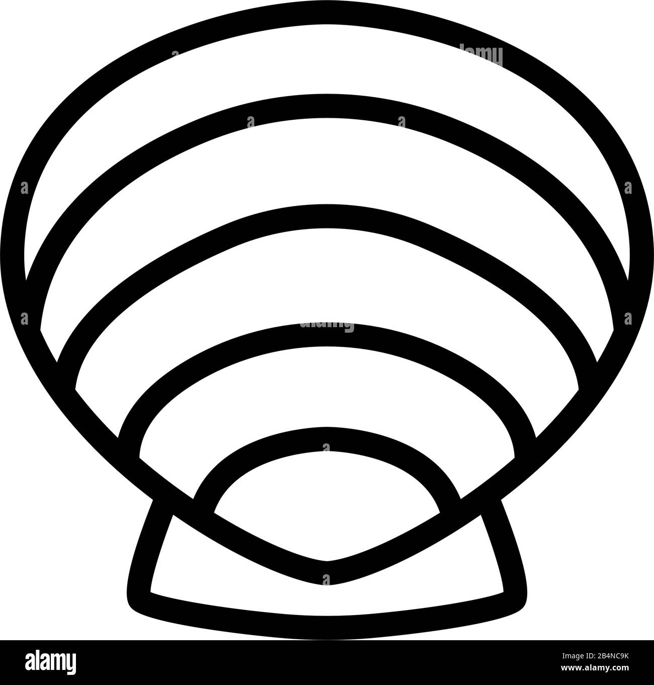 shell icon vector. Isolated contour symbol illustration Stock Vector ...