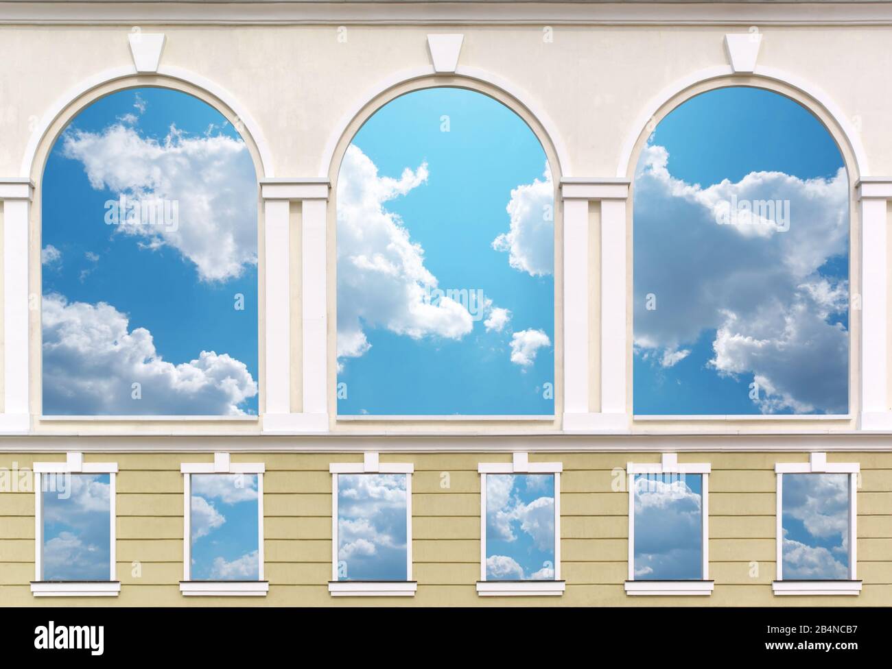 Isolated windows. Element of architecture design Stock Photo - Alamy