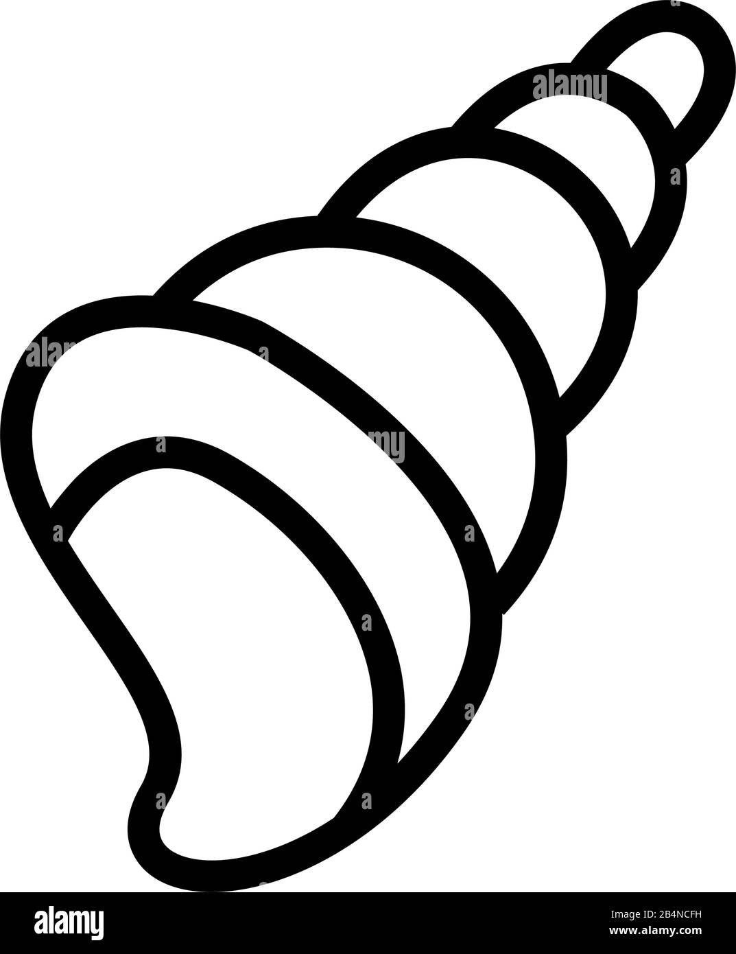 shell icon vector. Isolated contour symbol illustration Stock Vector ...