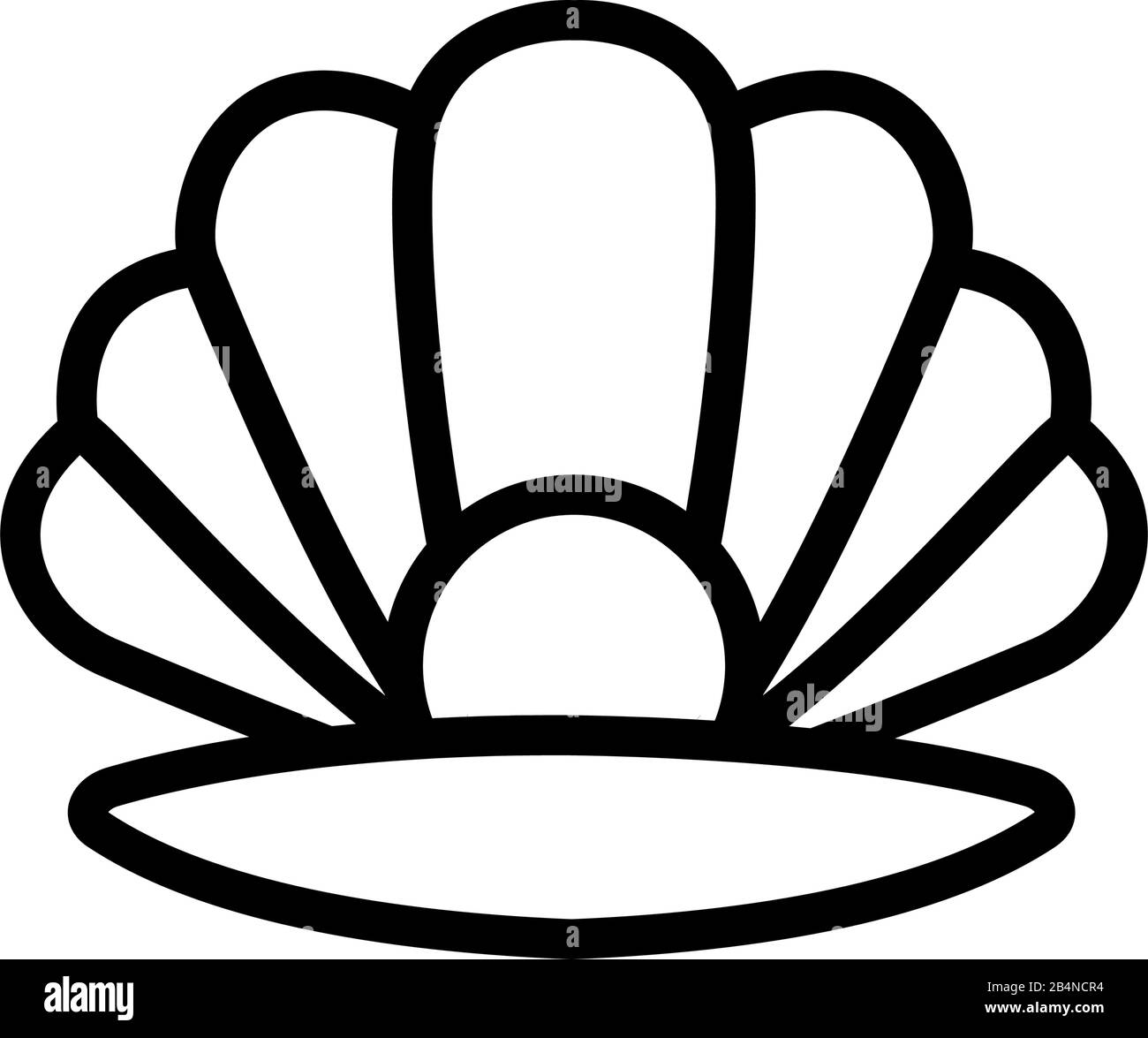 shell icon vector. Isolated contour symbol illustration Stock Vector ...