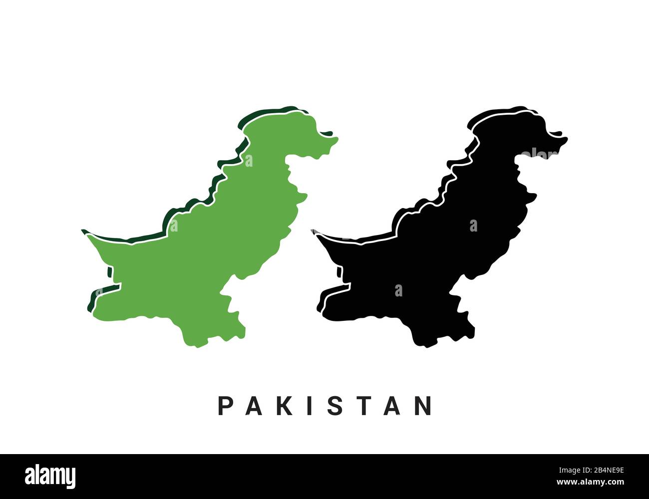 Map Of Pakistan Cut Out Stock Images & Pictures - Alamy