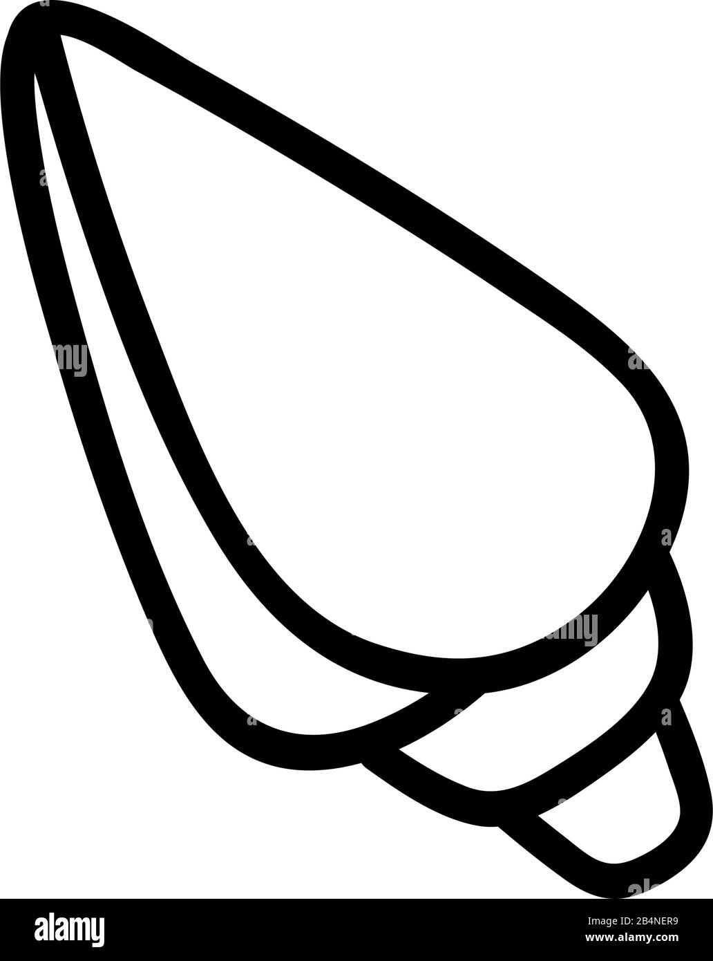 Beautiful shell icon vector. Isolated contour symbol illustration Stock ...