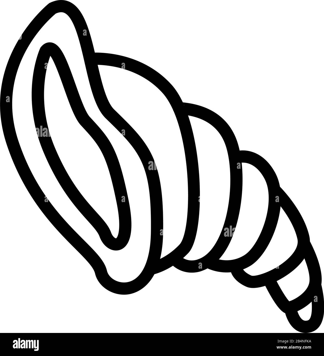 Beautiful shell icon vector. Isolated contour symbol illustration Stock ...