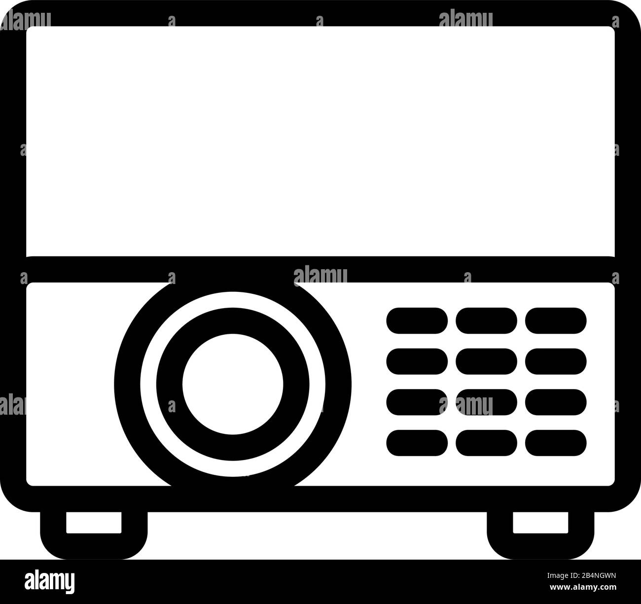 Projector icon vector. Isolated contour symbol illustration Stock ...