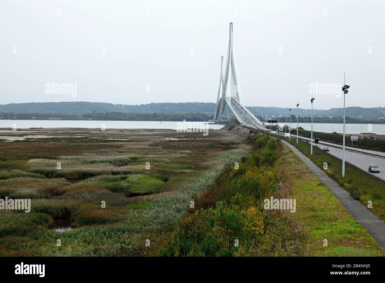 The Pont de Normandie is a cable-stayed bridge, which has the largest ...