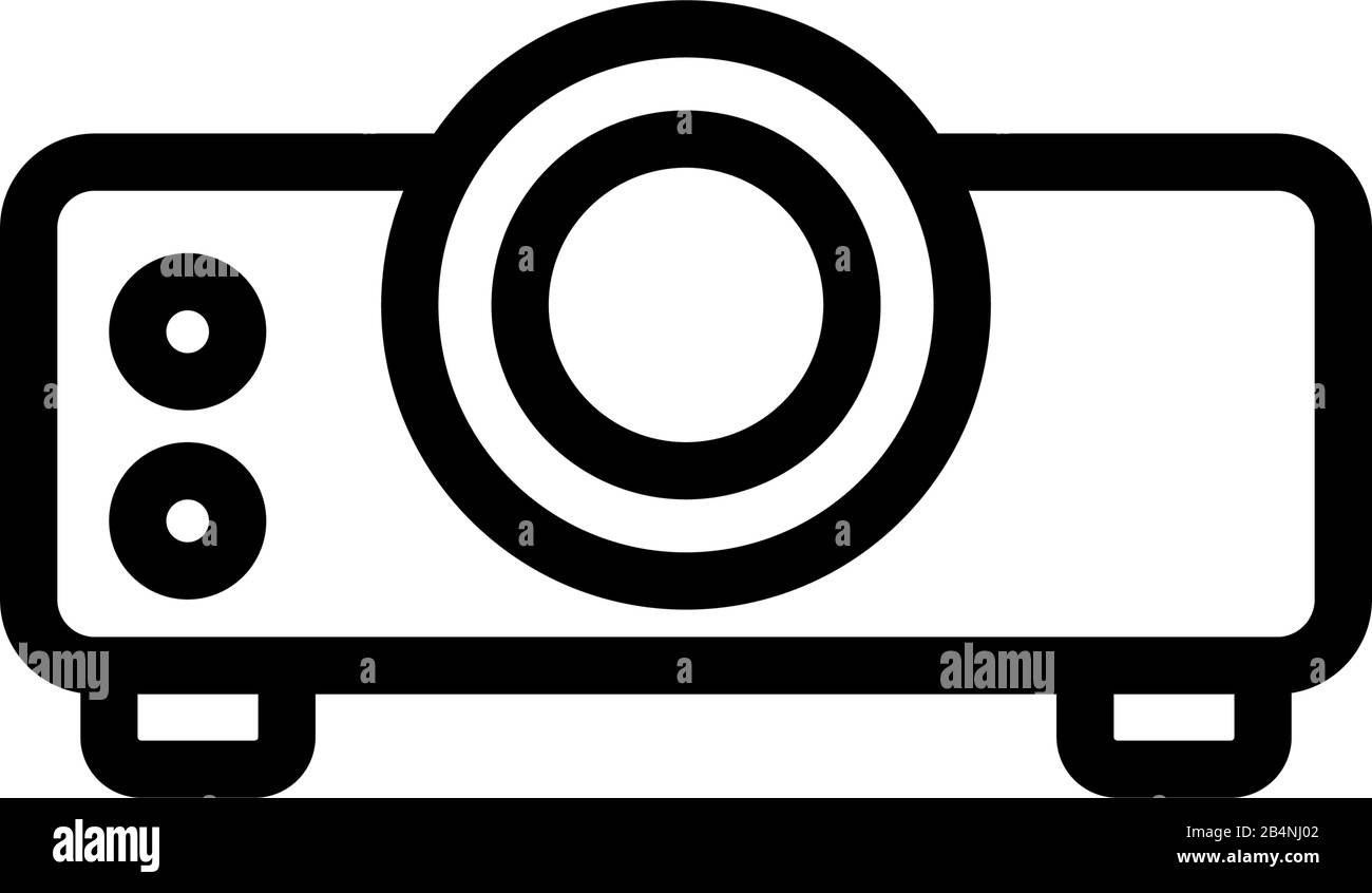 Projector icon vector. Isolated contour symbol illustration Stock ...