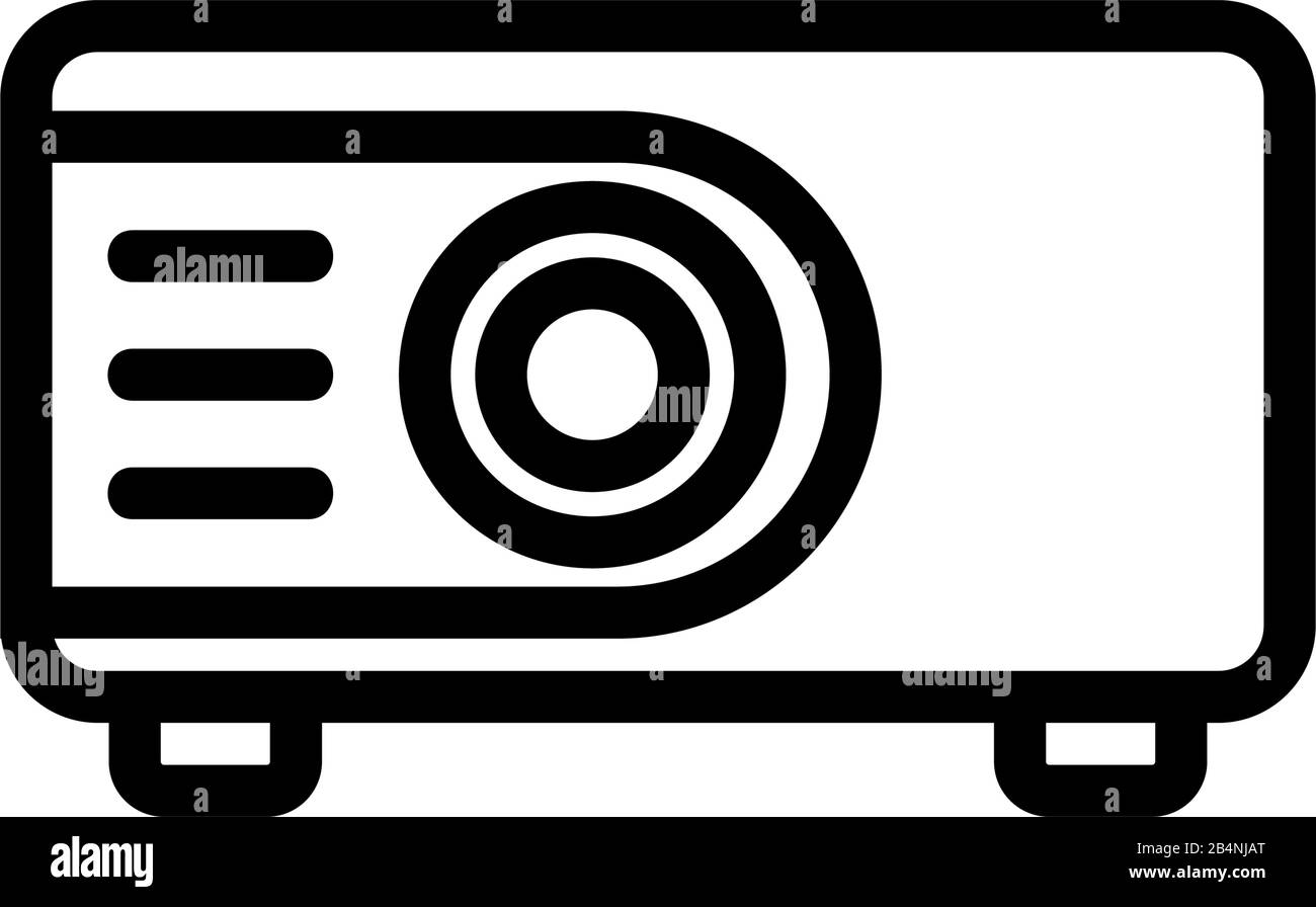 Projector icon vector. Isolated contour symbol illustration Stock ...
