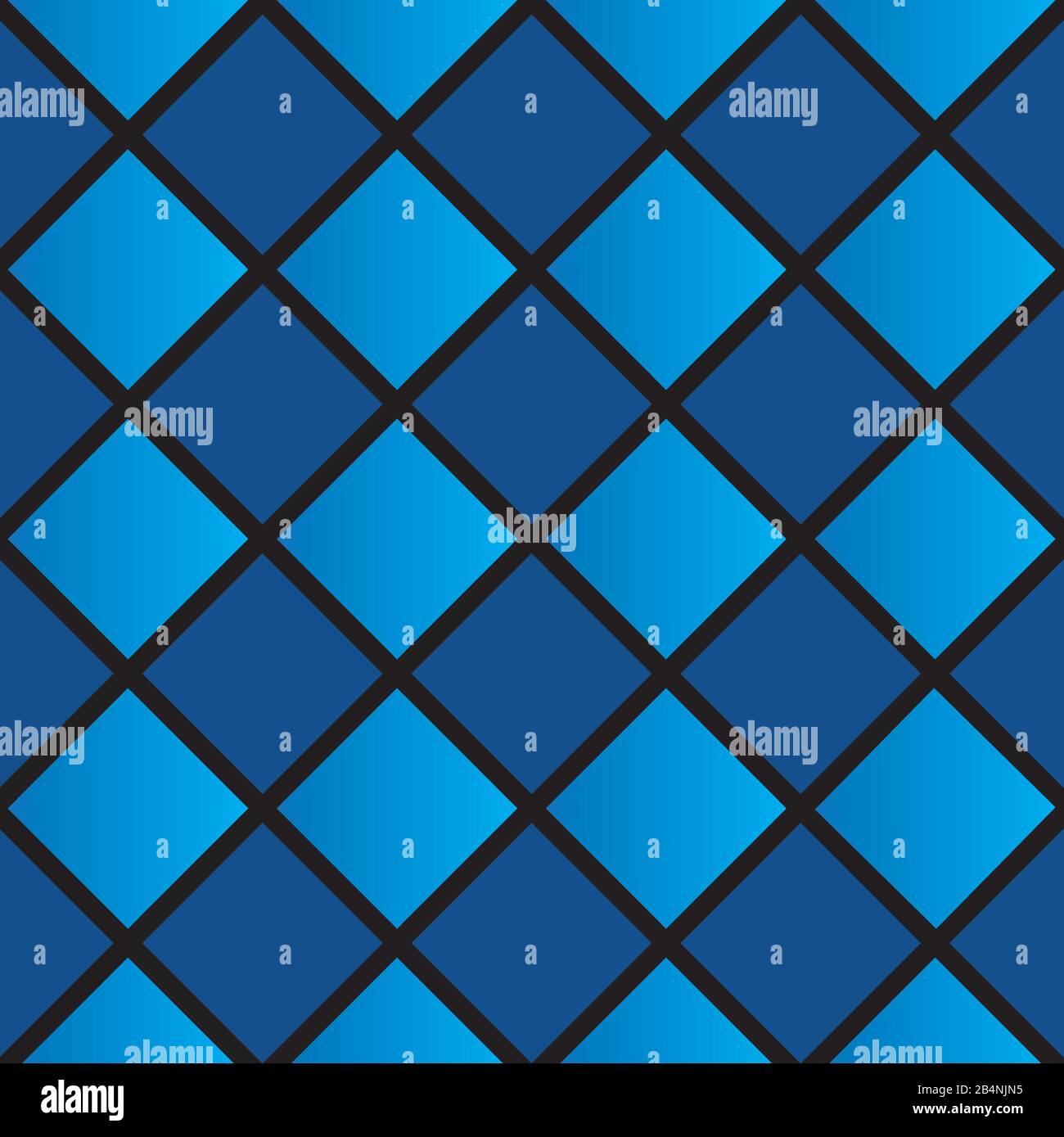 diamond shape squares in classic blue and bright blue with black lines ...