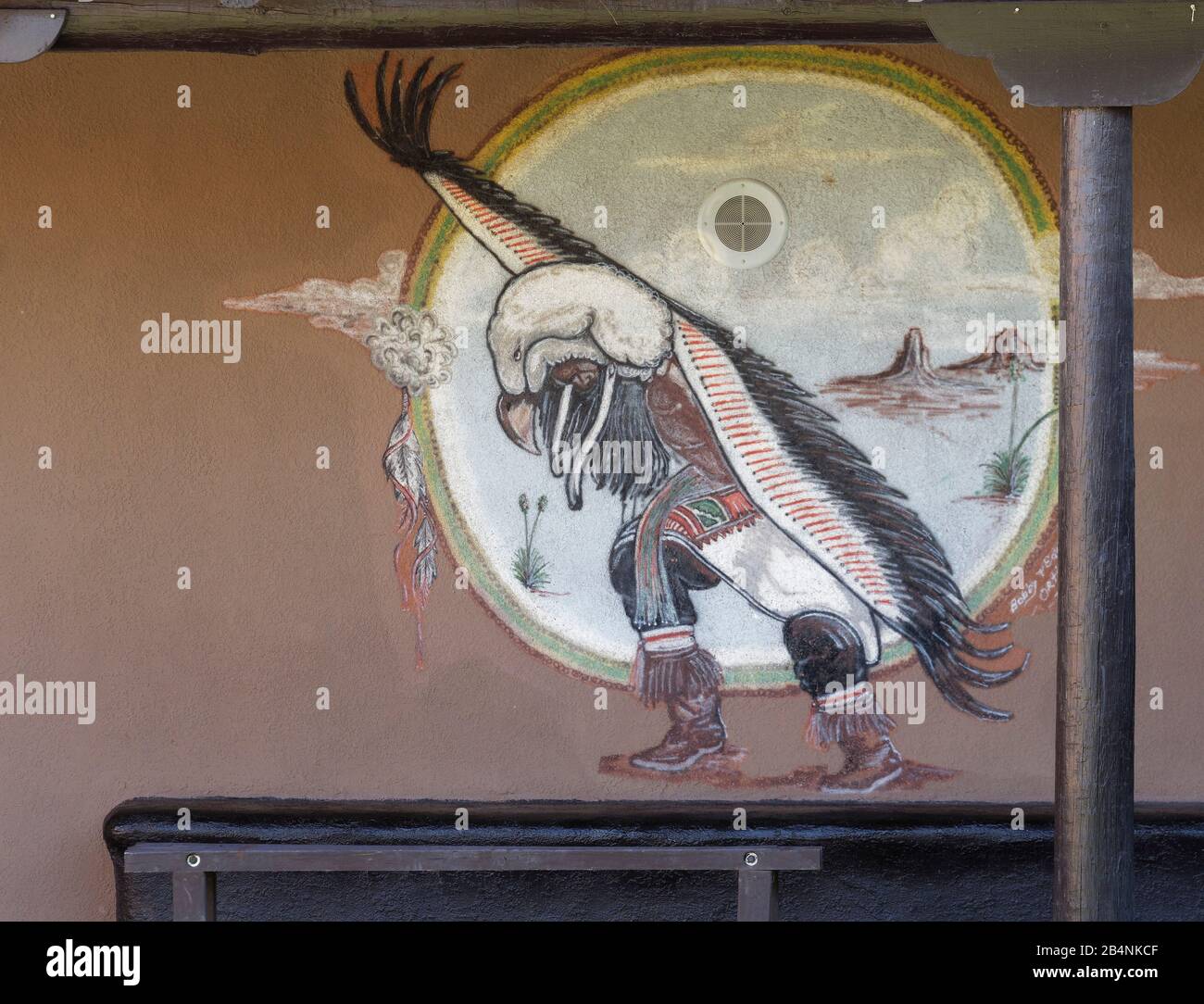 Tigua Indian mural Stock Photo - Alamy