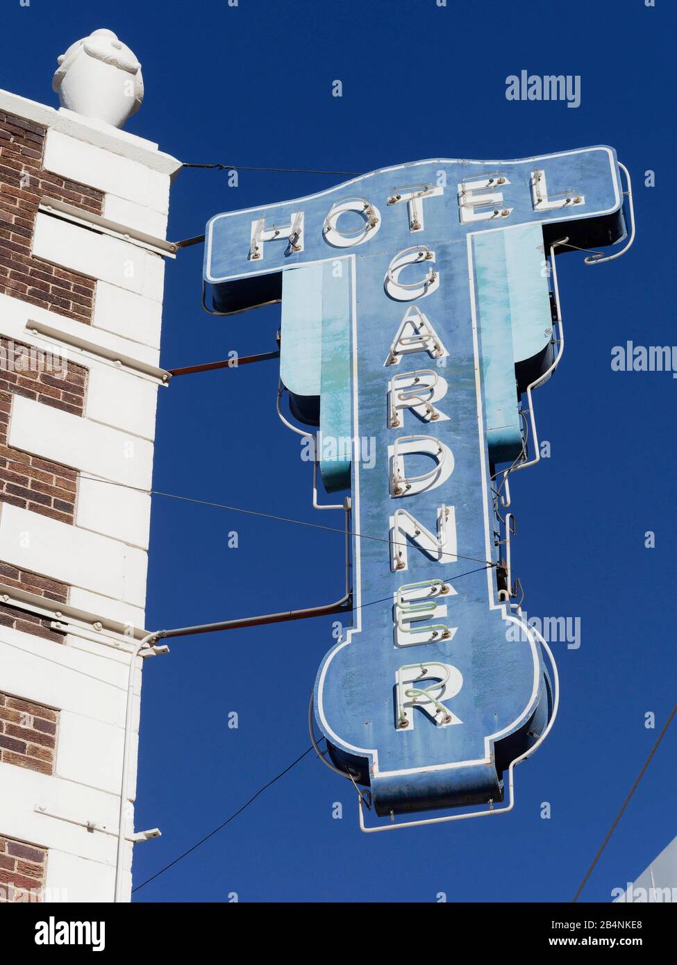 Vintage Gardner Hotel sign Stock Photo - Alamy