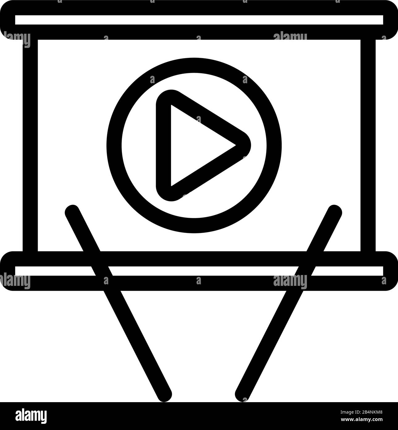 video projector icon vector. Isolated contour symbol illustration Stock ...
