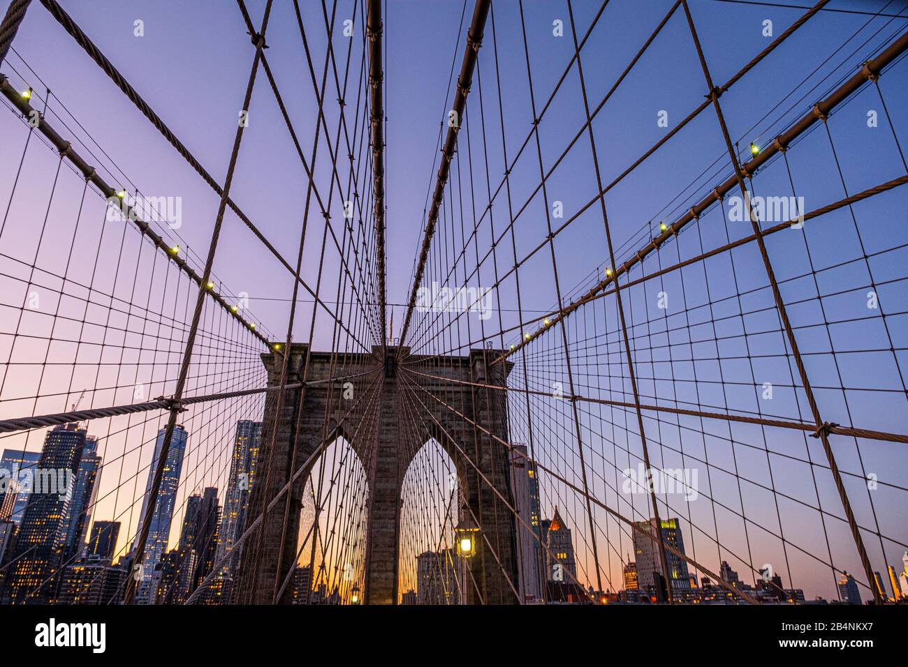 Different angles of the Brooklyn bridge Stock Photo - Alamy