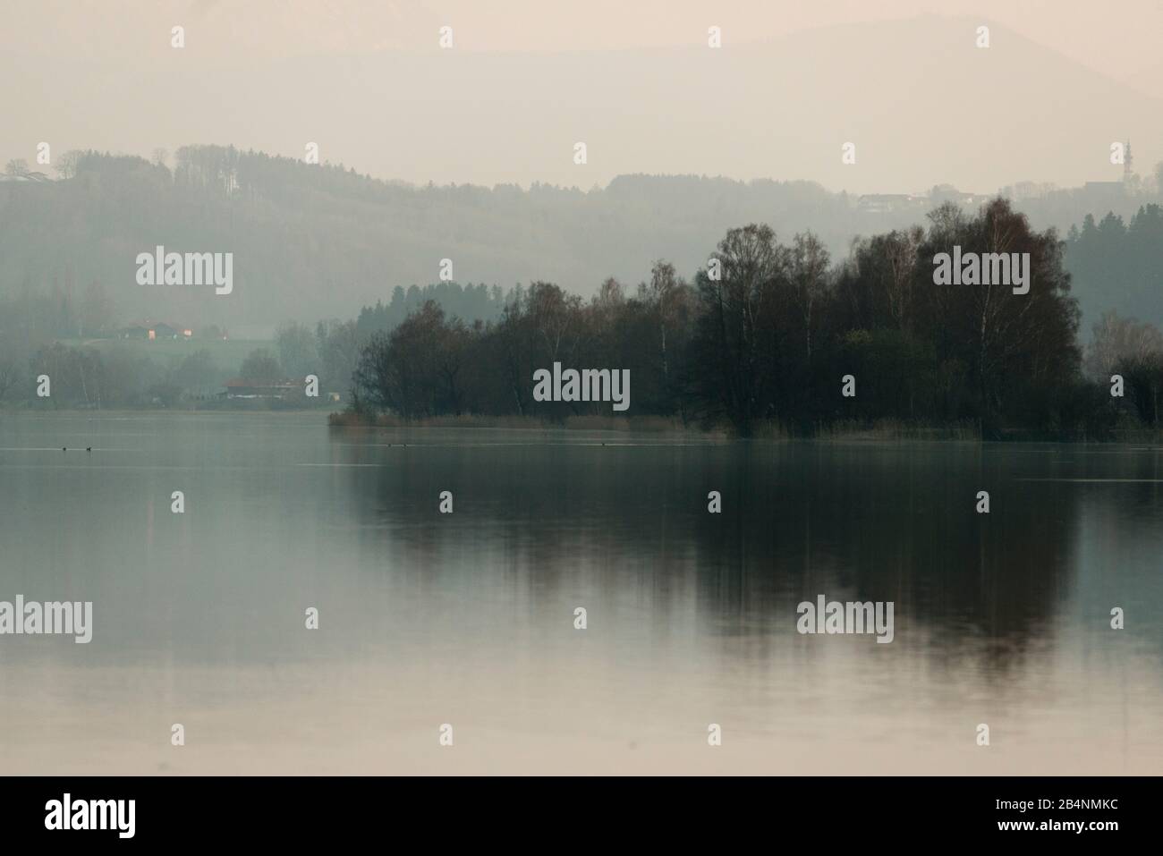 at the lake, Bavaria, landscape, winter, Tachinger See Stock Photo - Alamy