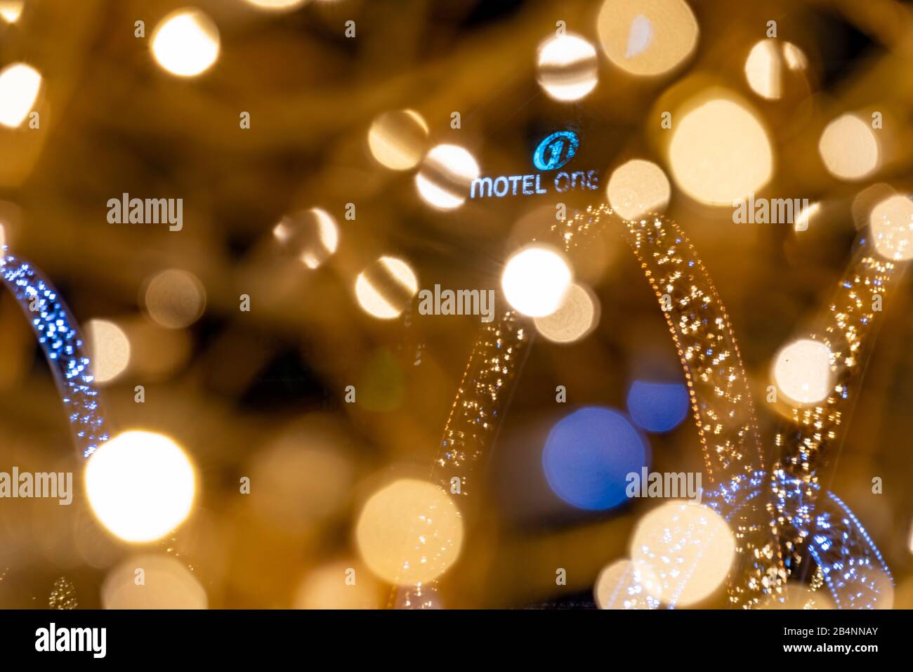 Lights with Motel One lettering Stock Photo - Alamy