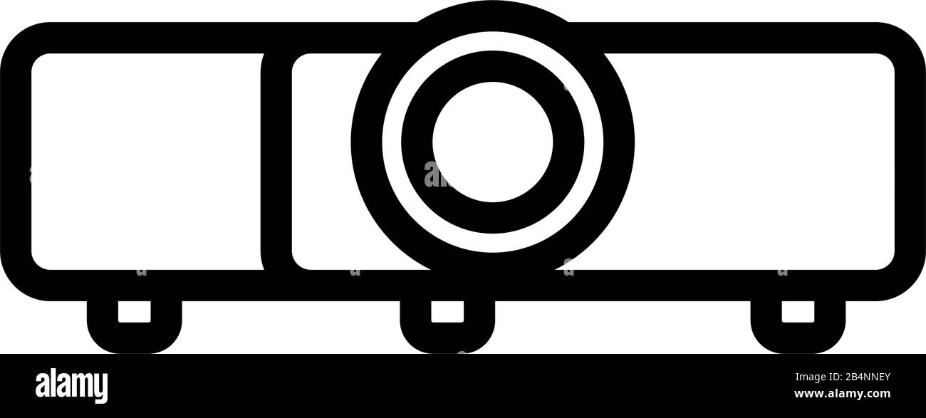 presentation projector icon vector. Isolated contour symbol ...