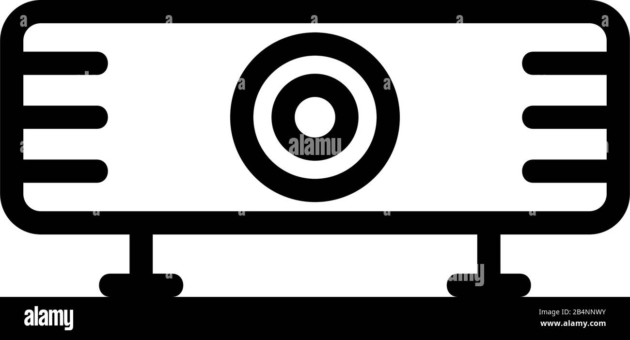 presentation projector icon vector. Isolated contour symbol ...