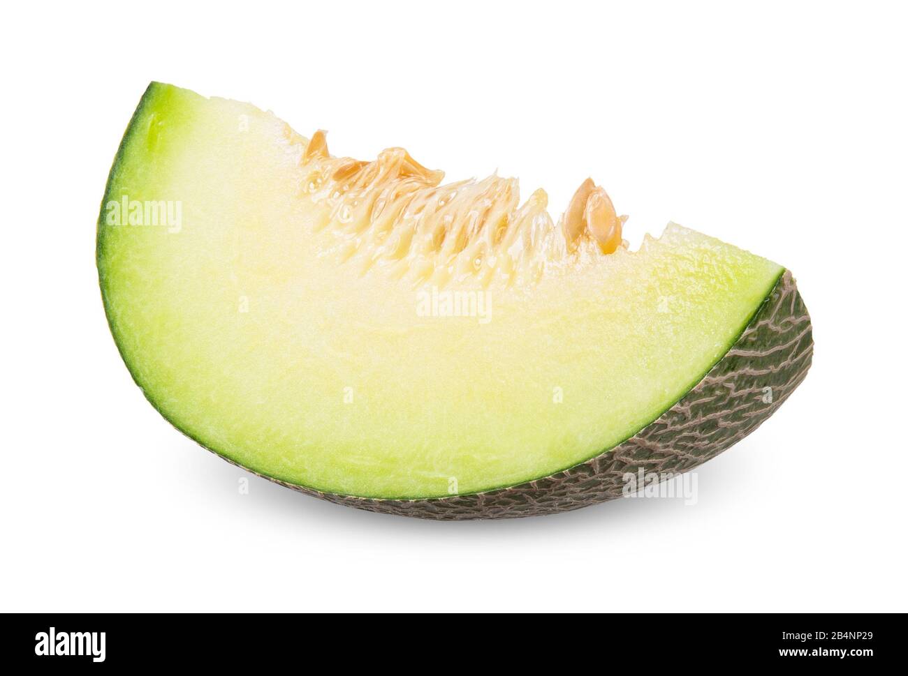 slice melon isolated on white, melon clipping path all focus Stock ...