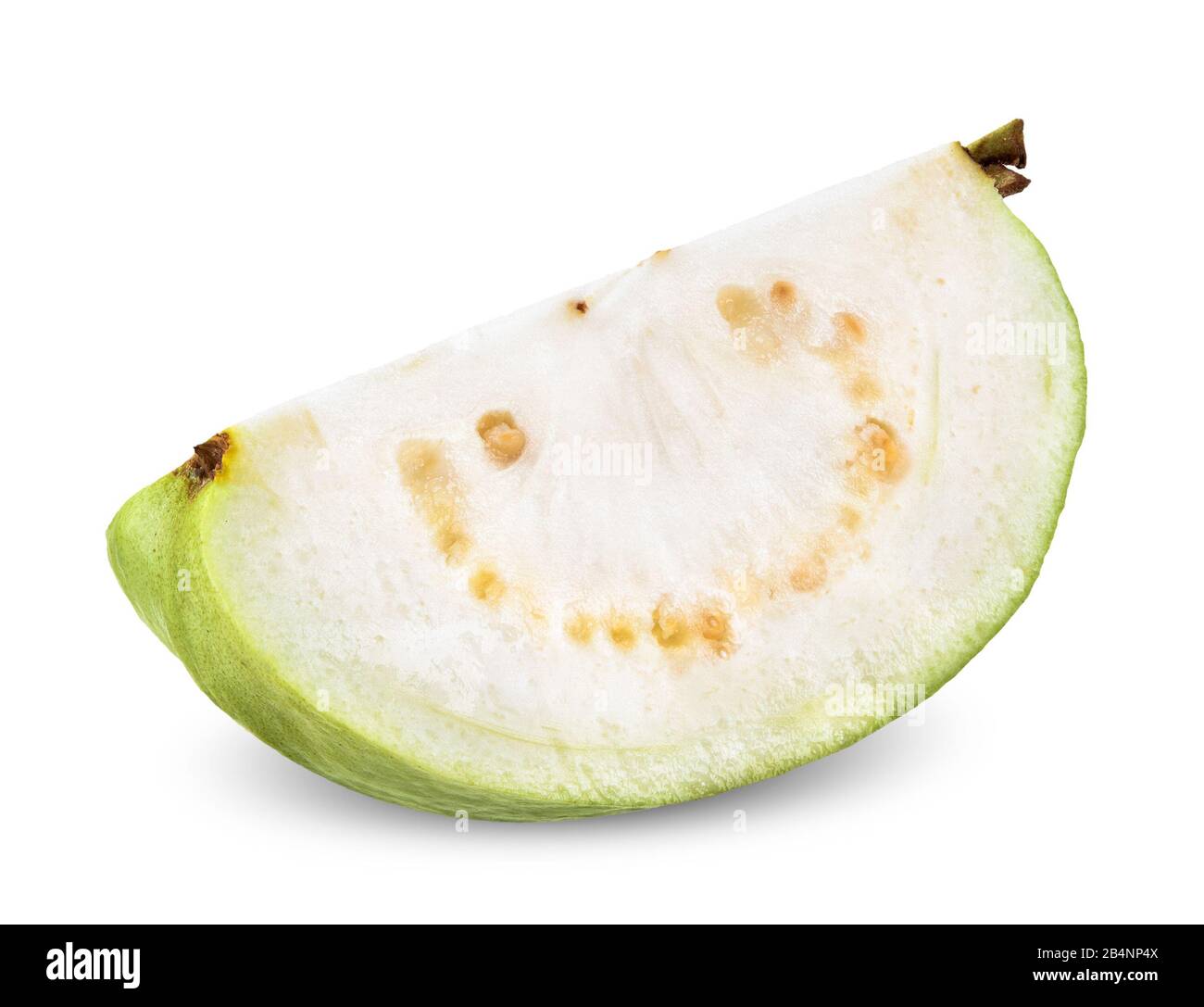 Slice guava fruit isolated on white, guava clipping path Stock Photo ...