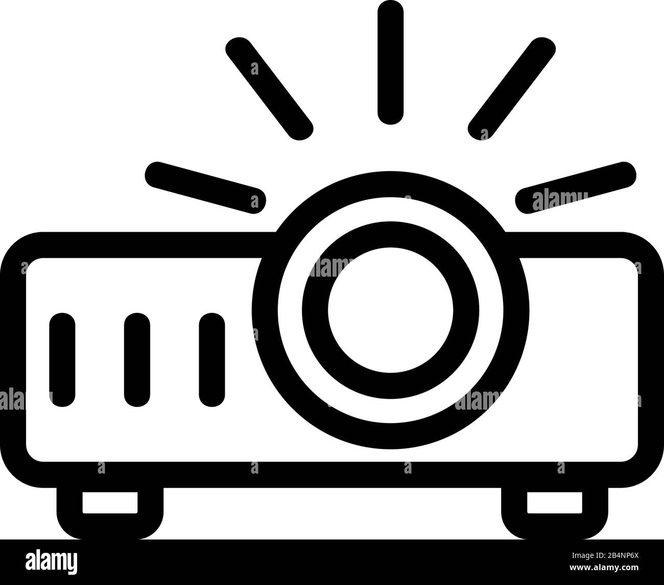 presentation projector icon vector. Isolated contour symbol ...