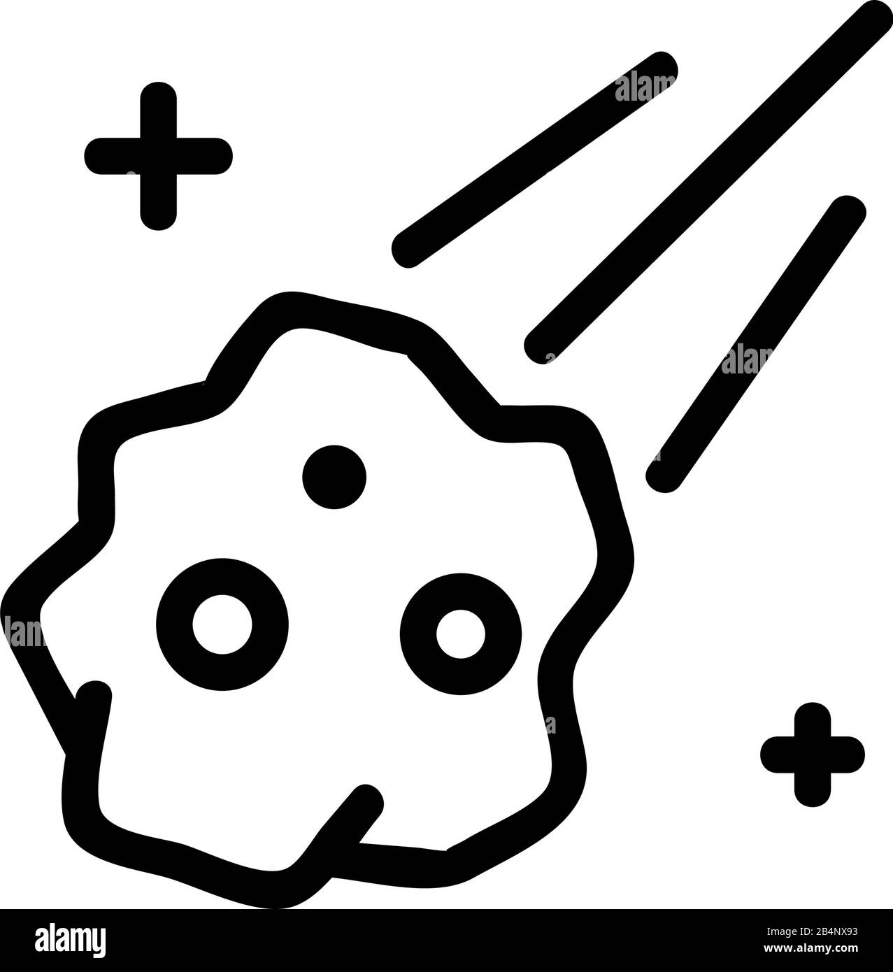 meteorite icon vector. Isolated contour symbol illustration Stock ...