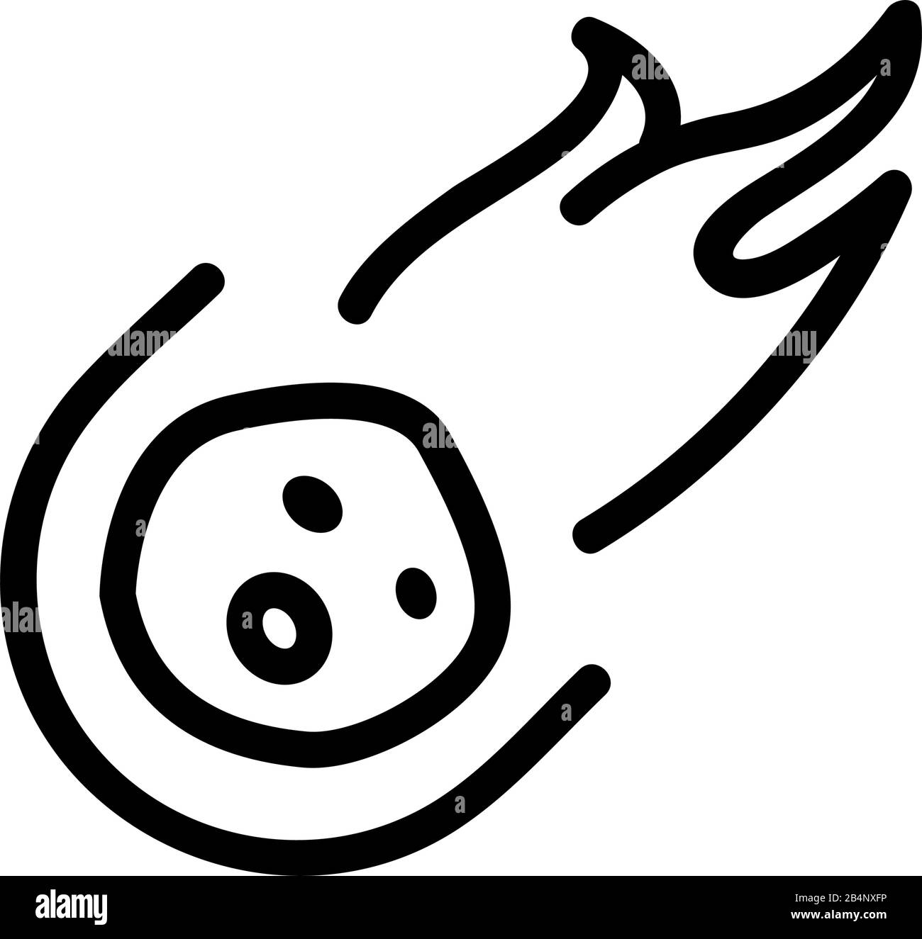 meteorite icon vector. Isolated contour symbol illustration Stock ...