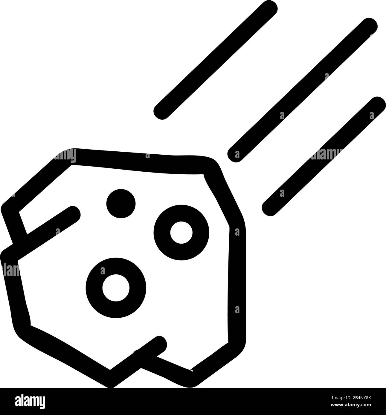 meteorite icon vector. Isolated contour symbol illustration Stock ...