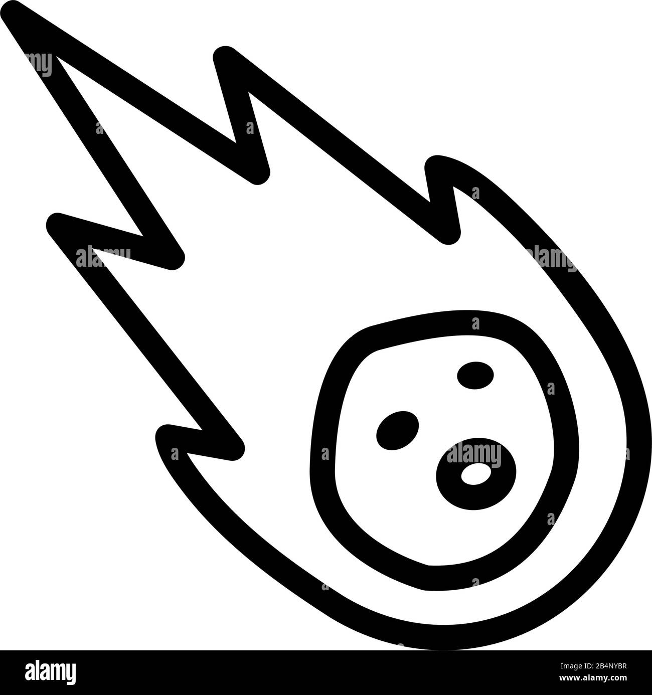 meteorite icon vector. Isolated contour symbol illustration Stock ...