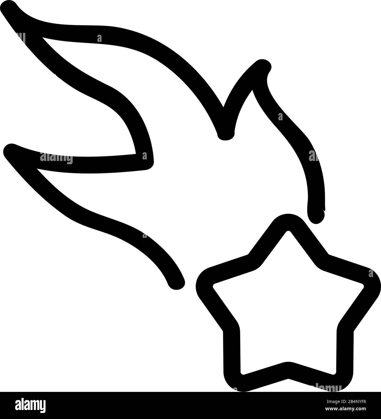 Falling meteorite icon vector. Isolated contour symbol illustration ... Falling meteorite icon vector. Isolated contour symbol illustration ...
