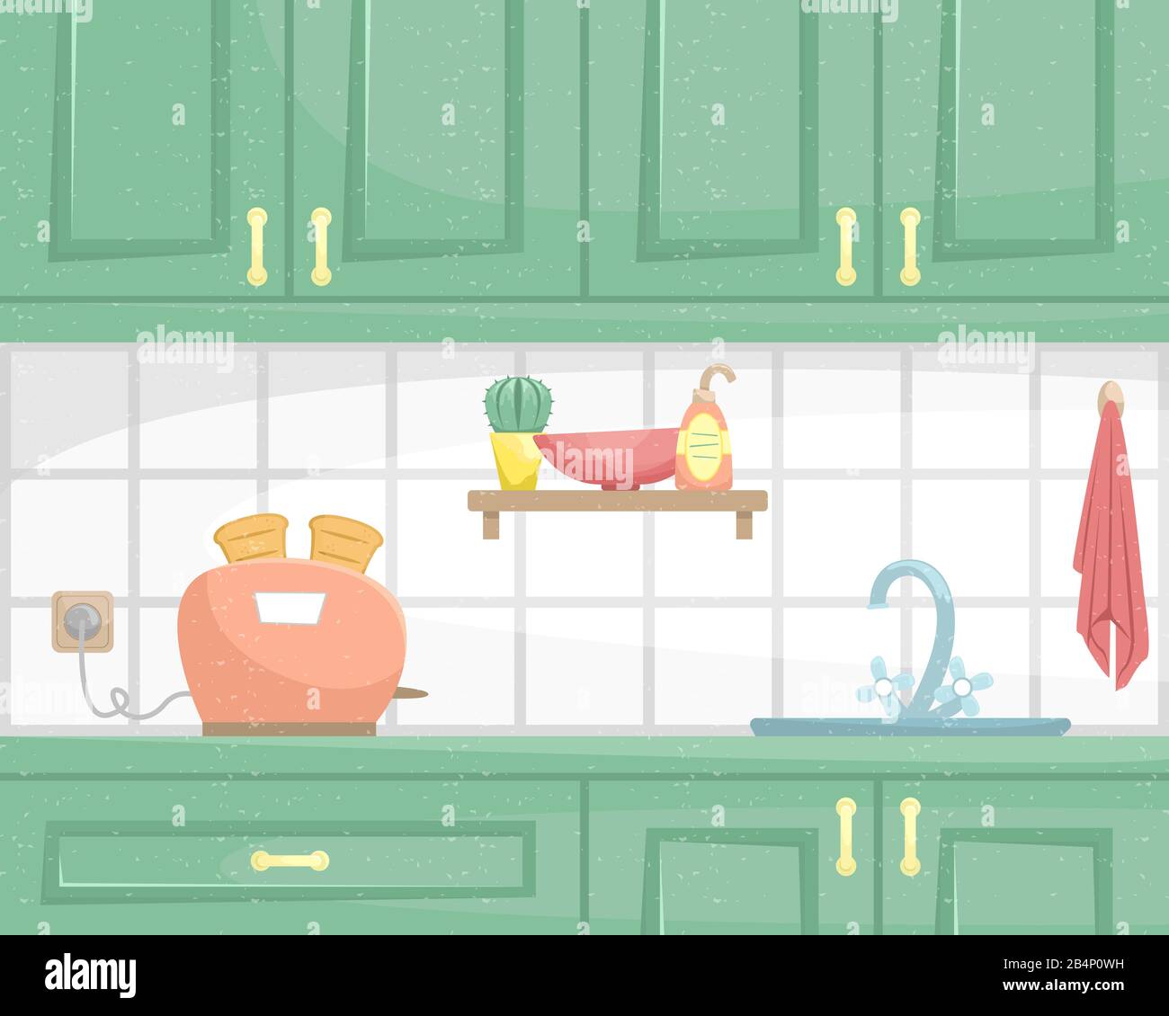 Kitchen Counter Illustration