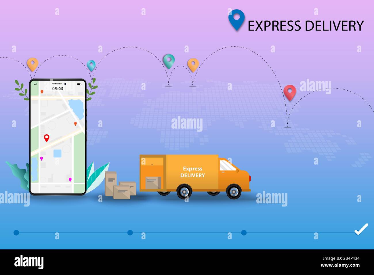 Route tracking Stock Vector Images - Alamy